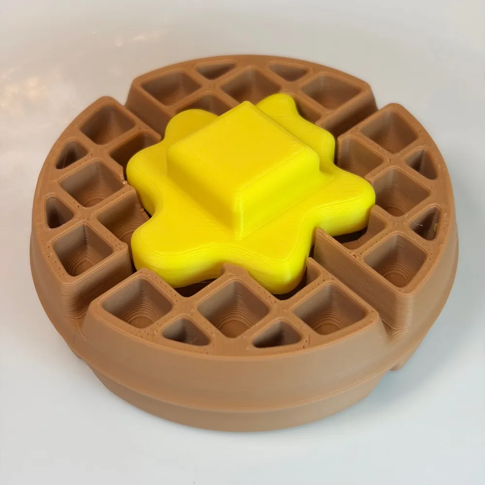 Waffle and Butter Clicker Fidget Toy