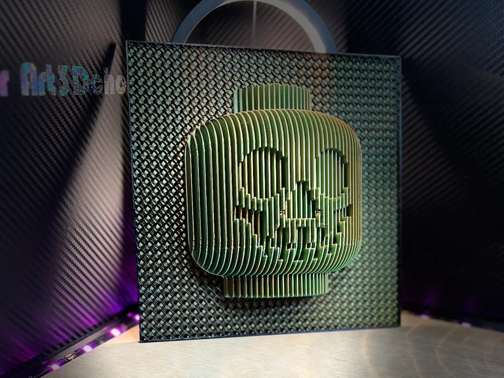 Skull Tête Brick version Art2D Layered tableau by Atelier Art3Dchoix ...