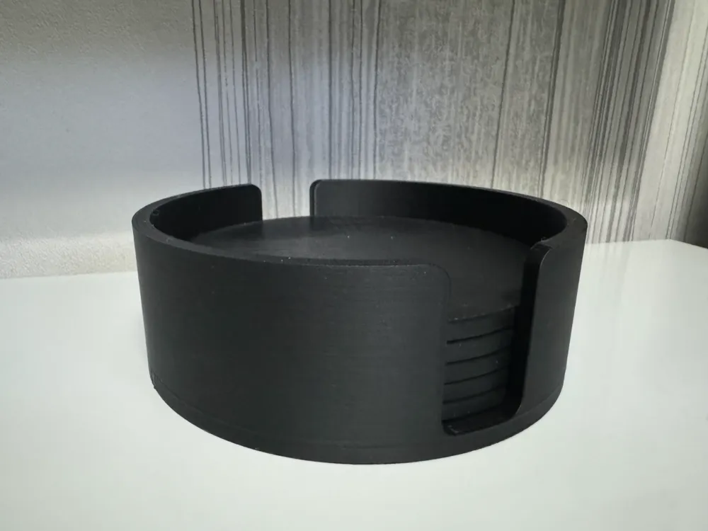 Plain coasters with holder by RVA Labs - MakerWorld