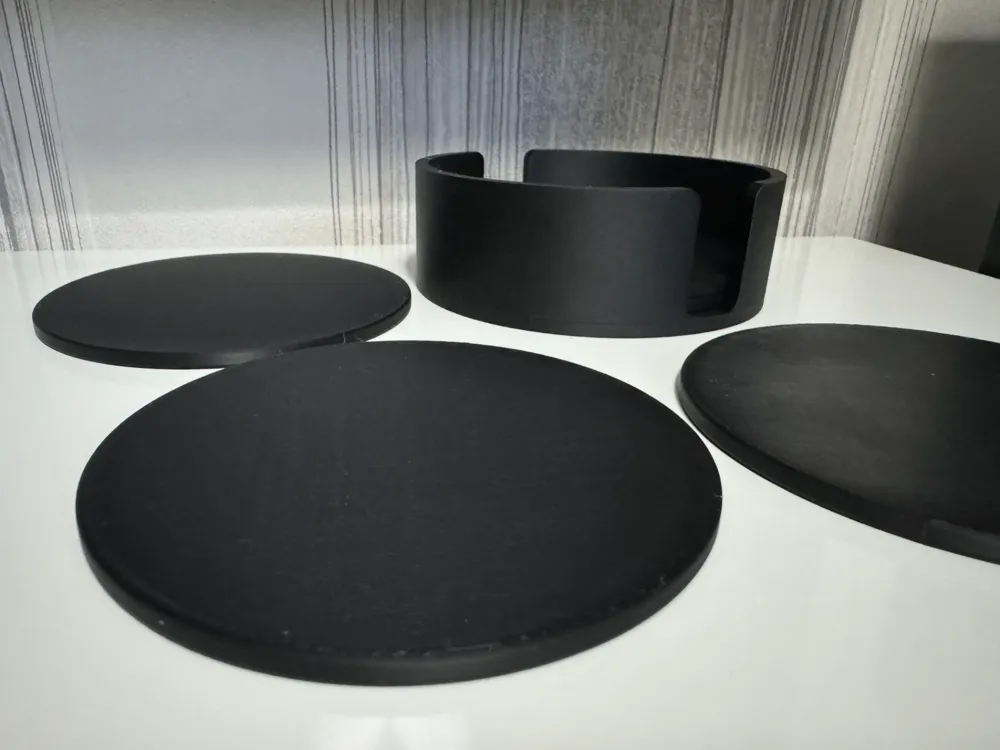 Plain coasters with holder by RVA Labs - MakerWorld
