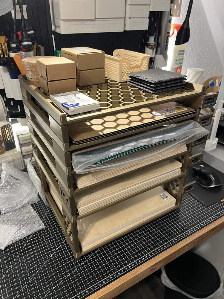 Modular Shelf for Laser and Cutter Material - Free 3D Print Model ...