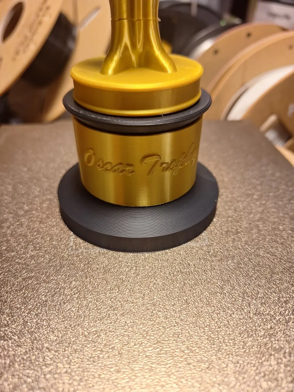 Oscar Trophy & Snap-On Name Plate - Free 3D Print Model - MakerWorld