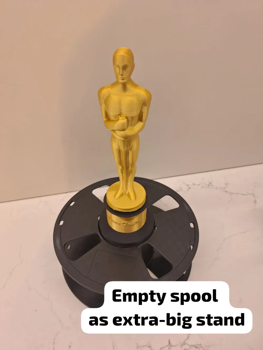 Oscar Trophy & Snap-On Name Plate - Free 3D Print Model - MakerWorld