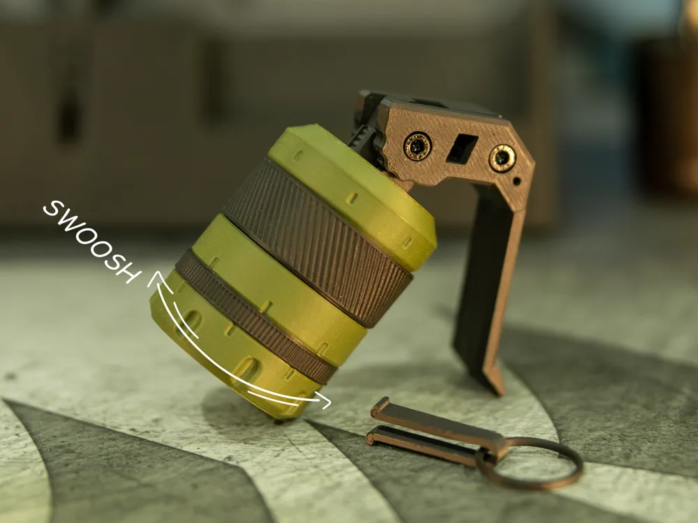 Fidget-Fuse Grenade 5-in-1 Snap-Fit Fidget Toy - Free 3D Print Model ...