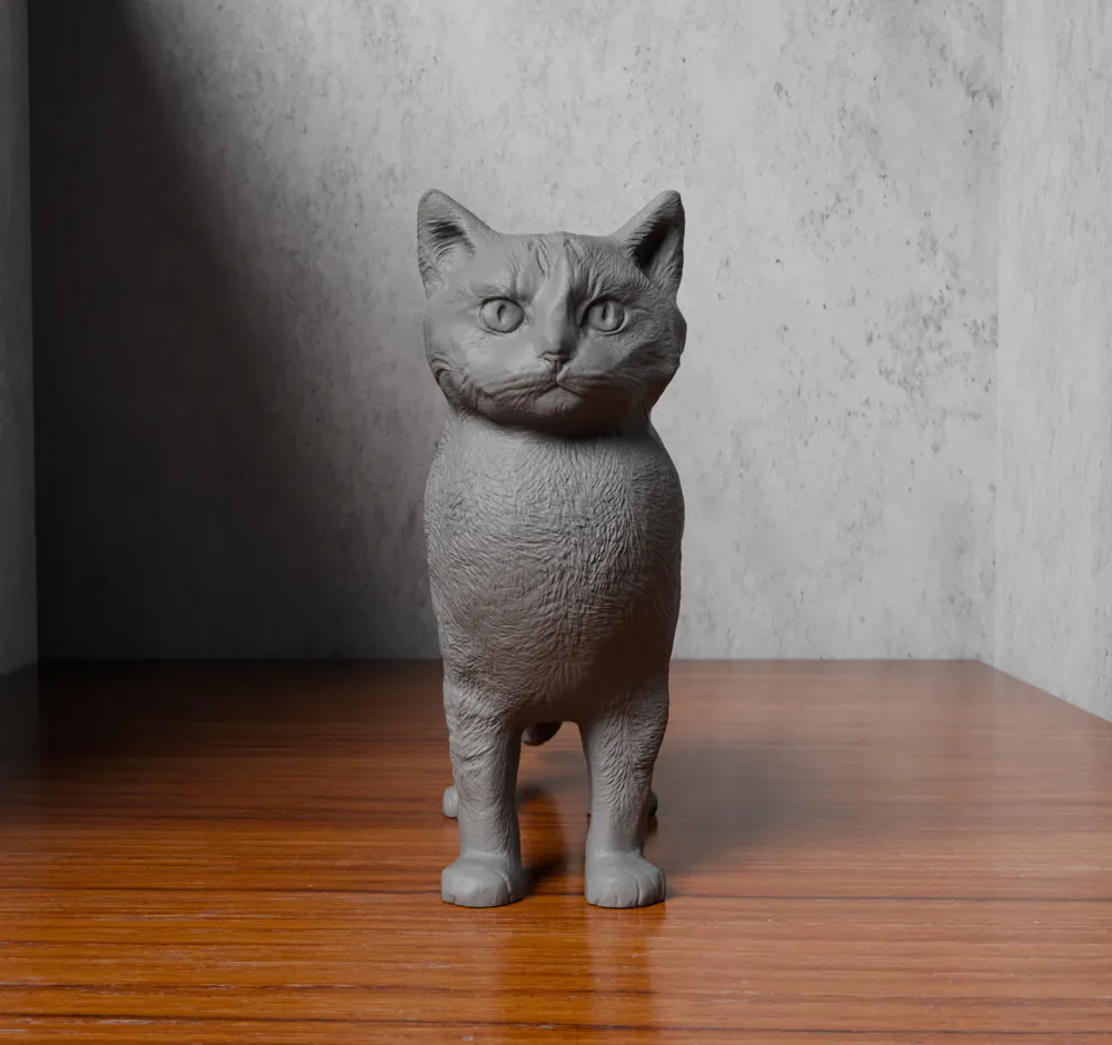Standing cat (high detail) by Budahazi_DesignMakerWorld: Download Free ...