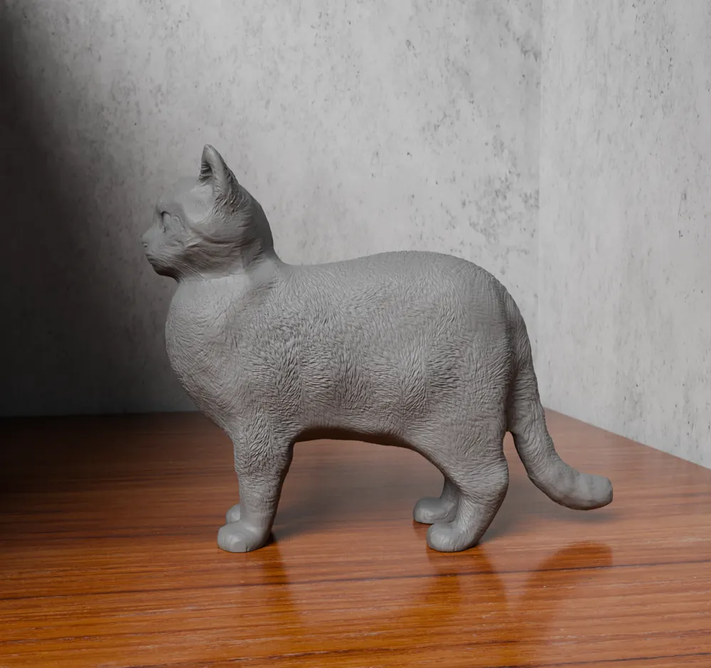 Standing cat (high detail) by Budahazi_DesignMakerWorld: Download Free ...