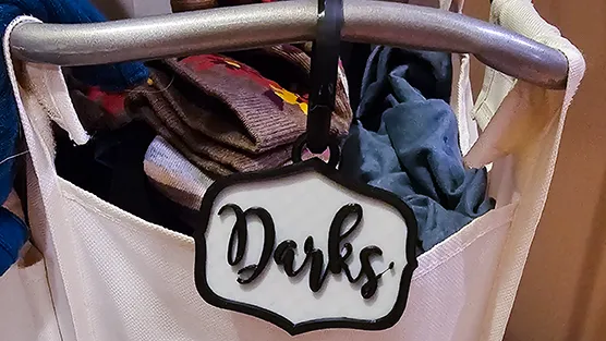 Laundry Basket Signs Clean, Dirty, Darks, Whites, Towels by ...