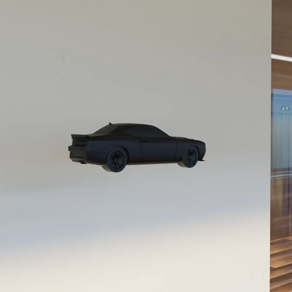 Dodge Challenger Hellcat Wall Art - Side View - Free 3D Print Model ...