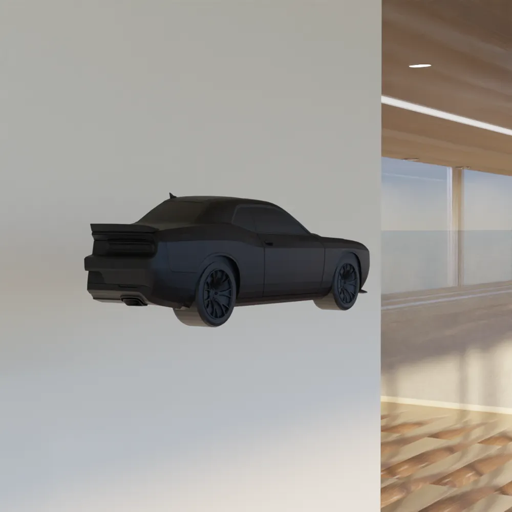 Dodge Challenger Hellcat Wall Art - Side View - Free 3D Print Model ...