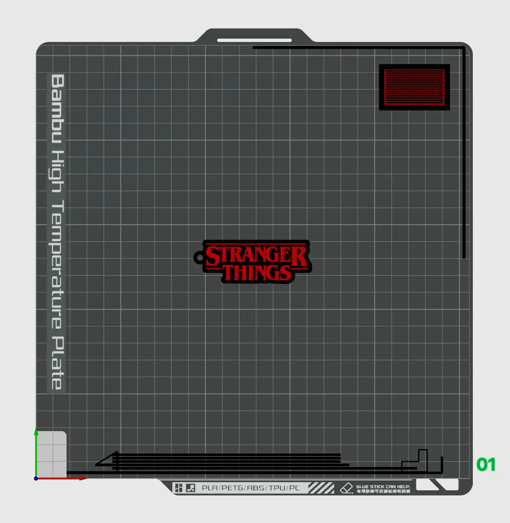 Stranger Things Keychain - Color Swap - Free 3D Print Model - MakerWorld