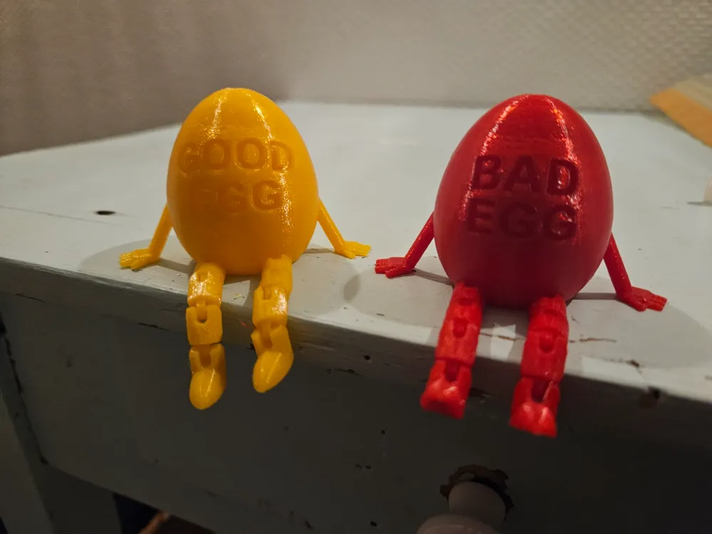 "Good Egg" and "Bad Egg" novelty designs Remixed by k3ldar - MakerWorld