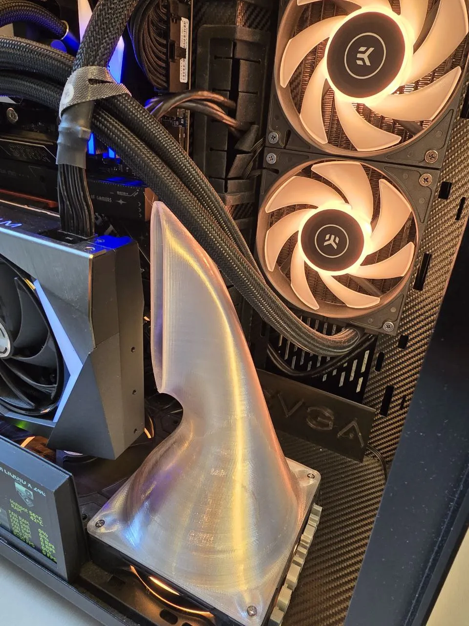 Lian Li O11 XL Fan Duct for vertical GPU Backpane - Free 3D Print Model ...
