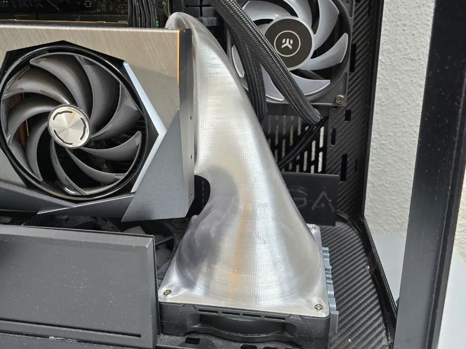 Lian Li O11 XL Fan Duct for vertical GPU Backpane - Free 3D Print Model ...