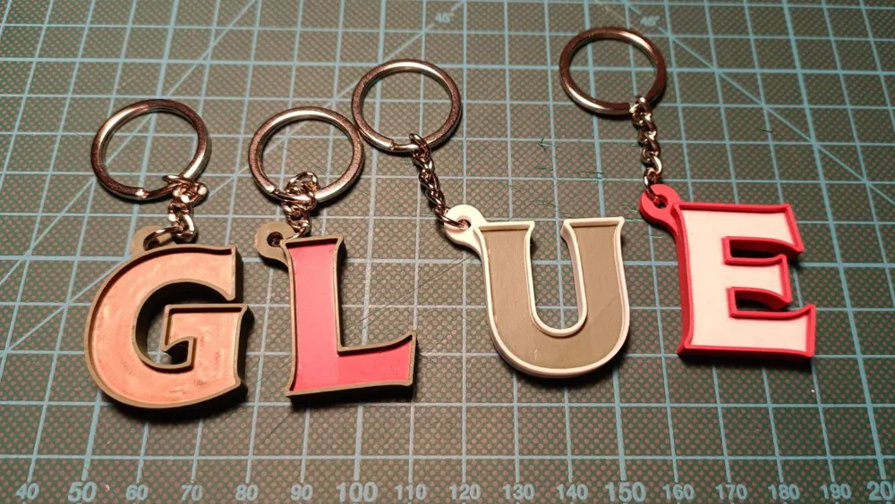 Alphabet letters keychain collection - All in one profile - Free 3D ...