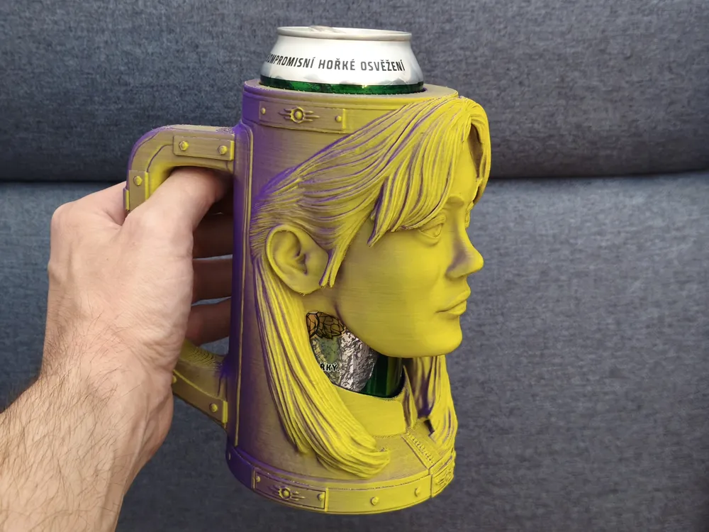 Lucy (Fallout) - Can Holder / Beer mug - Free 3D Print Model - MakerWorld