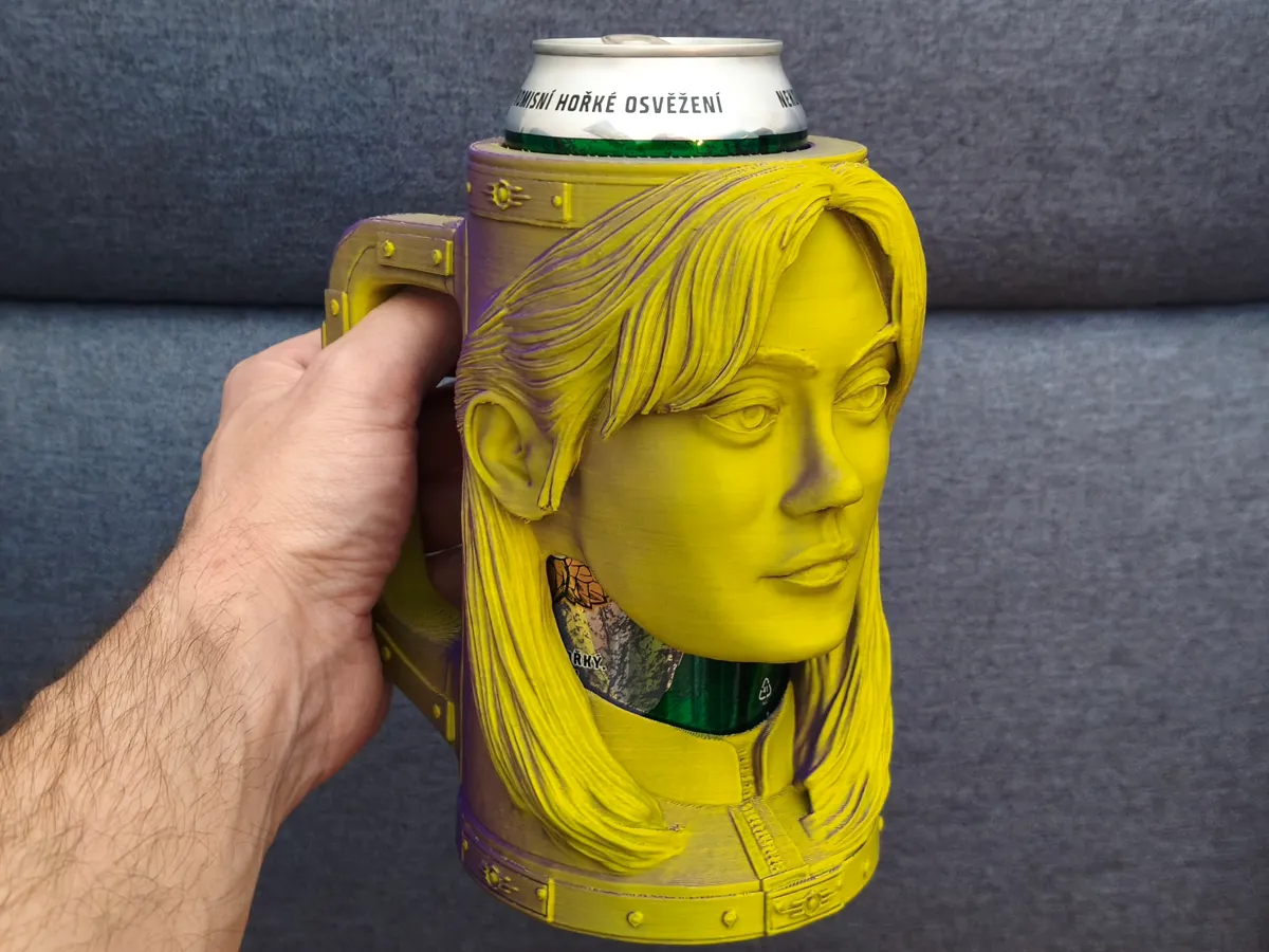 Lucy (Fallout) - Can Holder / Beer mug - Free 3D Print Model - MakerWorld
