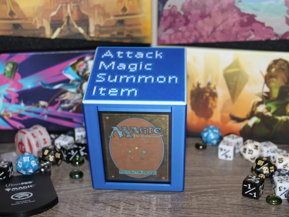 MTG EDH Commander Showcase Deck Box - FF7 Battle by Westly MakerWorld: Download Free 3D Models