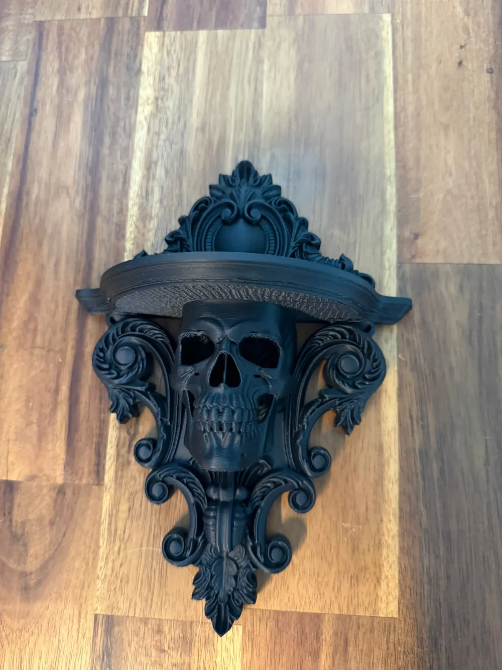Baroque Skull Wall Shelf: Gothic Elegance - Free 3D Print Model ...