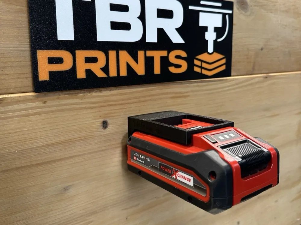 Wall mount for Einhell Power X-Change Battery - Free 3D Print Model ...