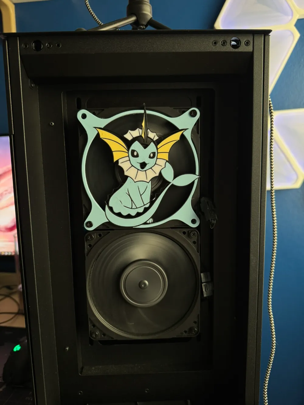 Vaporeon PC Fan cover 120mm (4 color/one AMS) by 3d_print_creations ...