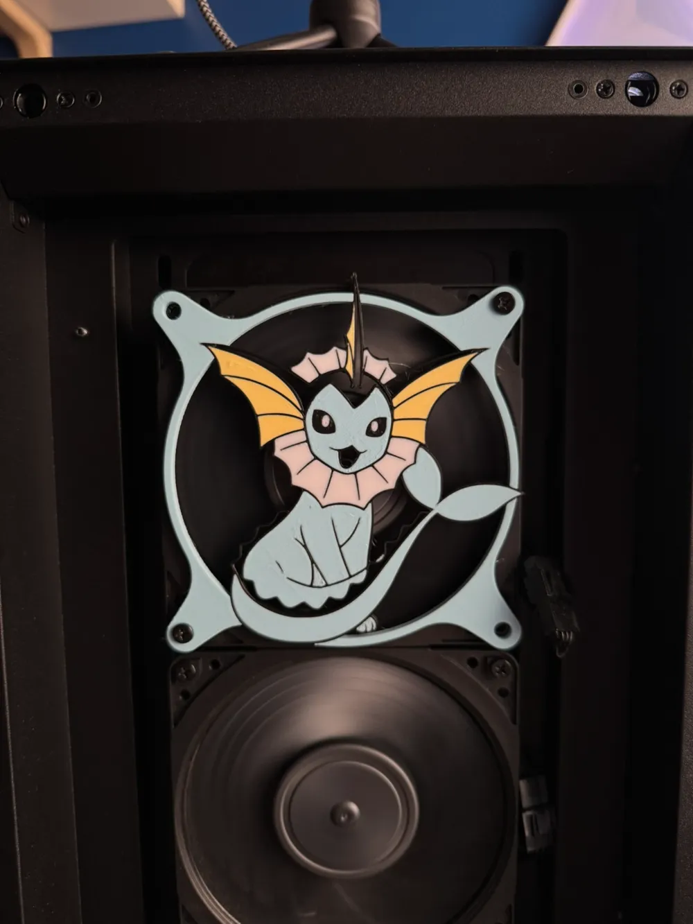 Vaporeon PC Fan cover 120mm (4 color/one AMS) by 3d_print_creations ...