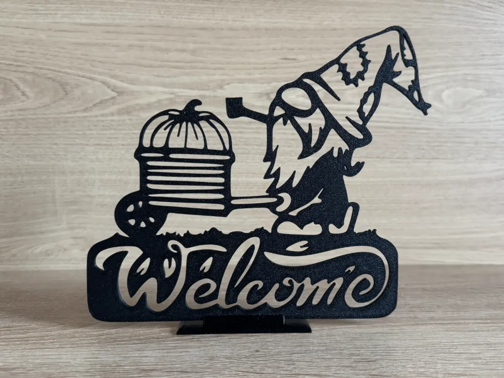 Pumpkin wheelbarrow gnome - Free 3D Print Model - MakerWorld