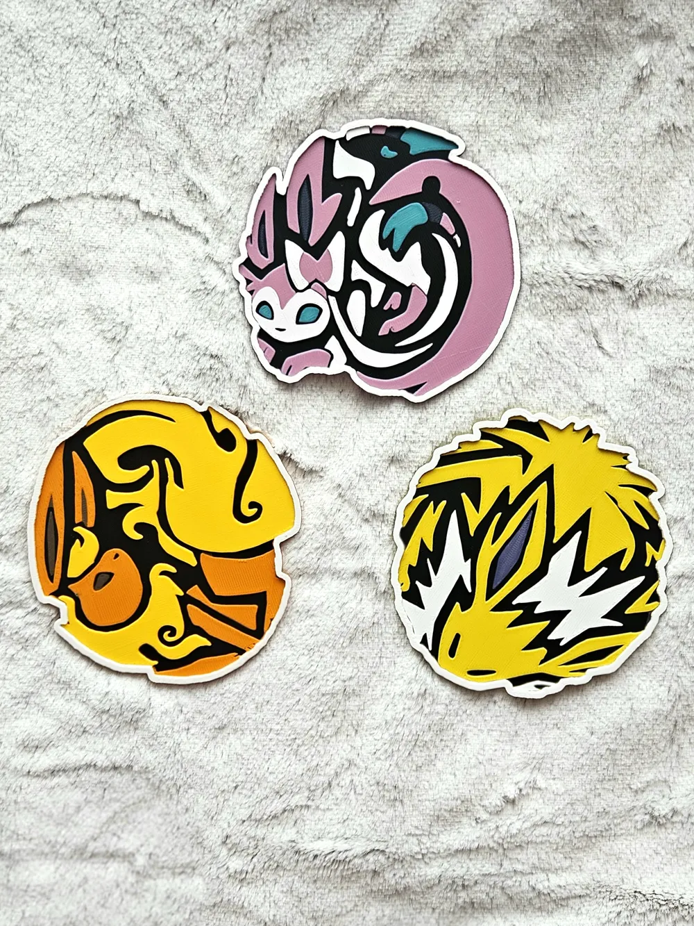 Eeveelution Pokémon Coasters - Set 1/3 by C3D MakerWorld: Download Free 3D Models