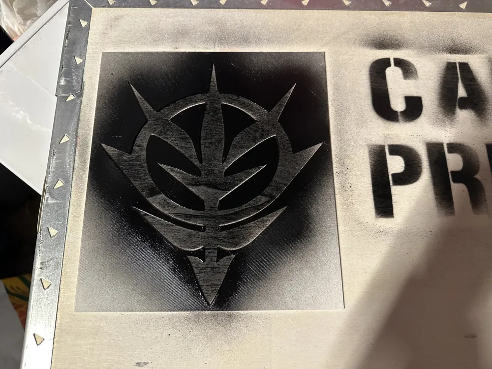 Zeon Symbol Stencil Remixed by DraxDMakerWorld: Download Free 3D Models