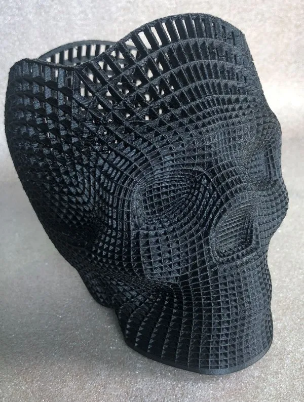 Wireframe Skull Remixed by Rewilo MakerWorld: Download Free 3D Models