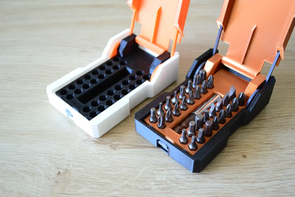 Spring-Loaded Hex Bit Case Box by Bear3DTek MakerWorld: Download Free ...