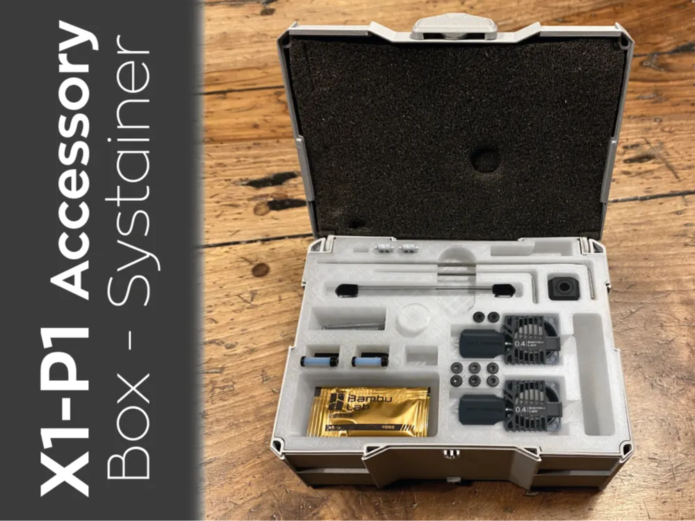 Organizer Accessory box Bambulab X1 - P1 Systainer - Free 3D Print ...