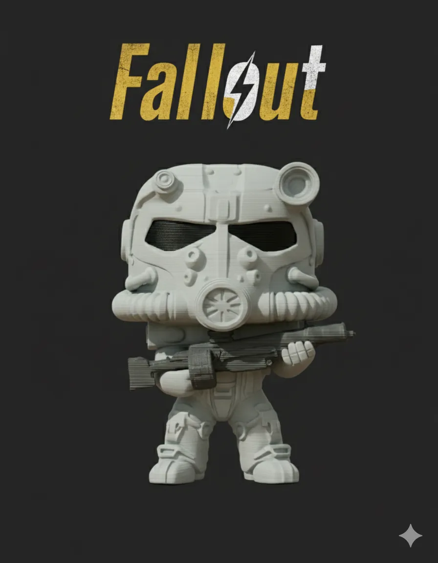 Fallout power armor T-60 pop style - Free 3D Print Model - MakerWorld