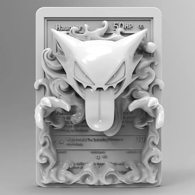 Haunter 3D Printable Pokémon Card; Pokemon TCG by Nostalgic 3D ...