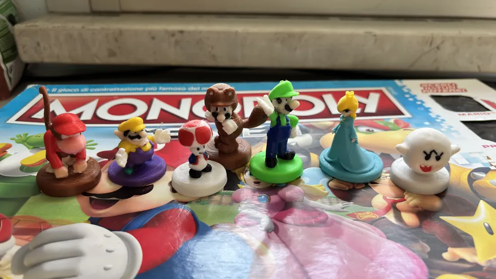 Monopoly Gamer Super Mario Pawns - Free 3D Print Model - MakerWorld