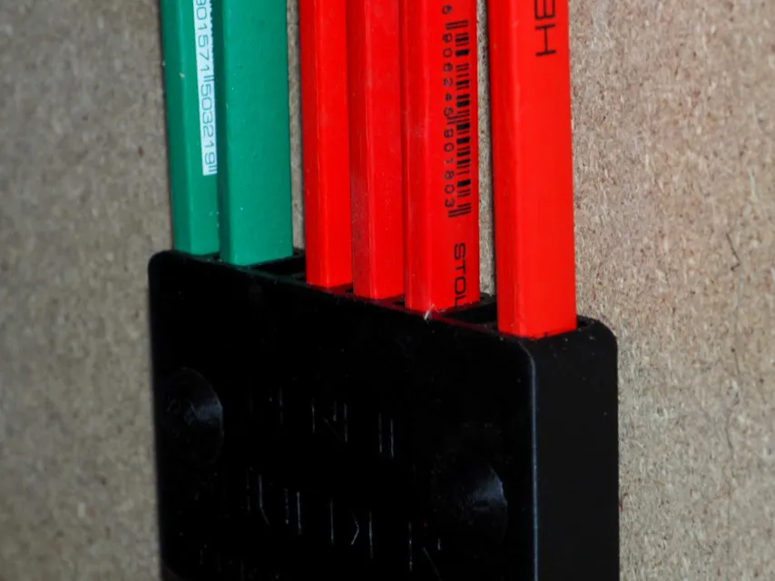 Pencil Pen Workshop Garage Wall Holder - Free 3D Print Model - MakerWorld