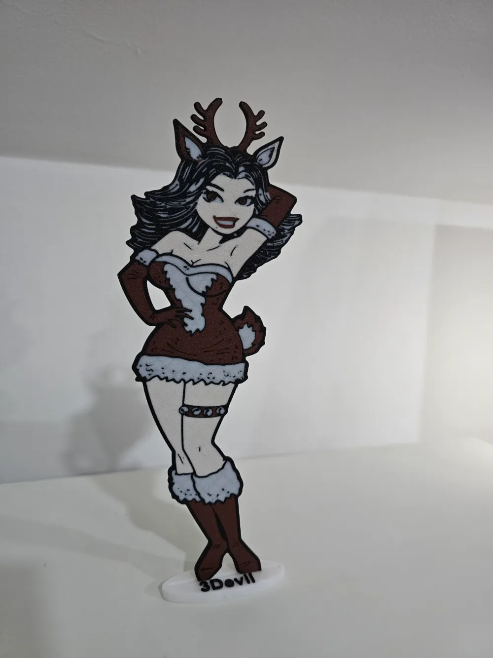 Christmas sexy girl Doe 2D color decoration - Free 3D Print Model ...