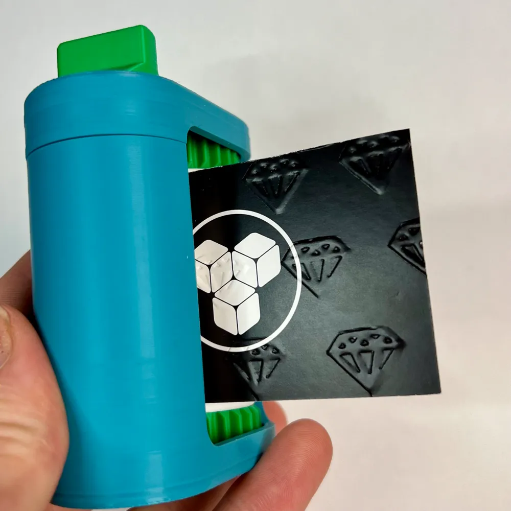 Diamond pattern - Business Card Embosser Rollers by Makerspace.Online - MakerWorld