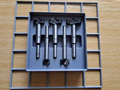 Gridfinity Forstner Bit Holder - Free 3D Print Model - MakerWorld