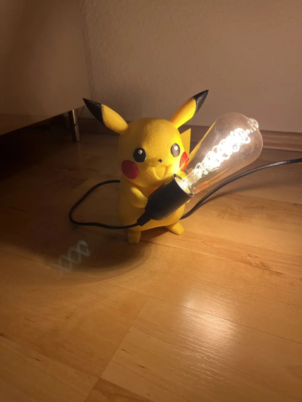 Pikachu Lamp – 3D Printed Light (E27, Fuzzy Skin) - Free 3D Print Model ...