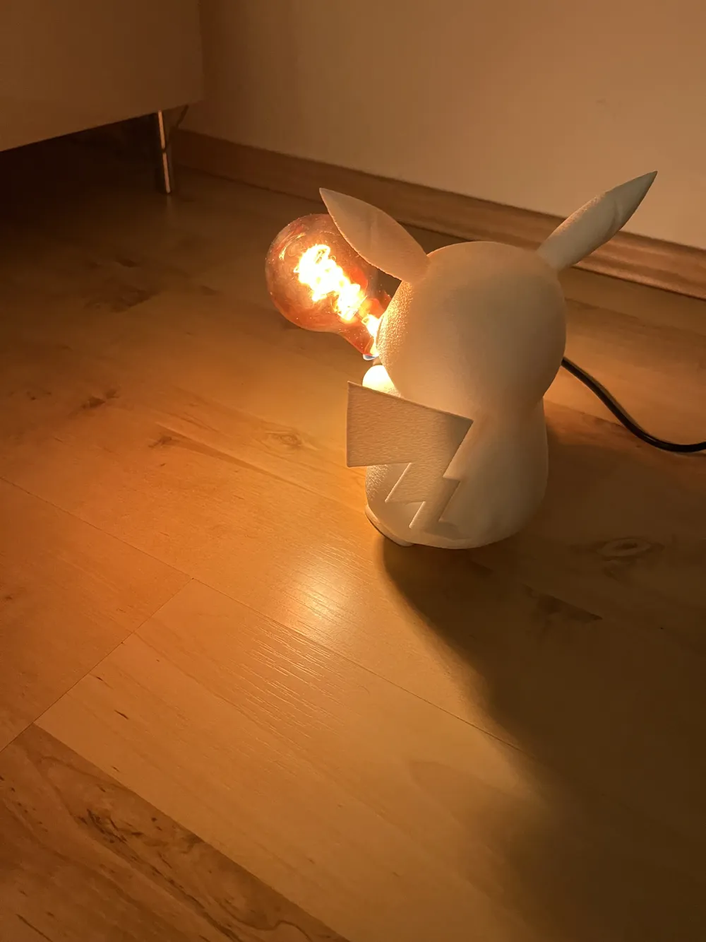 Pikachu Lamp – 3D Printed Light (E27, Fuzzy Skin) - Free 3D Print Model ...