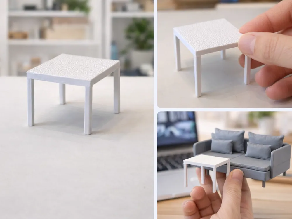 Mini table - IKEA LACK 1:23 - Free 3D Print Model - MakerWorld
