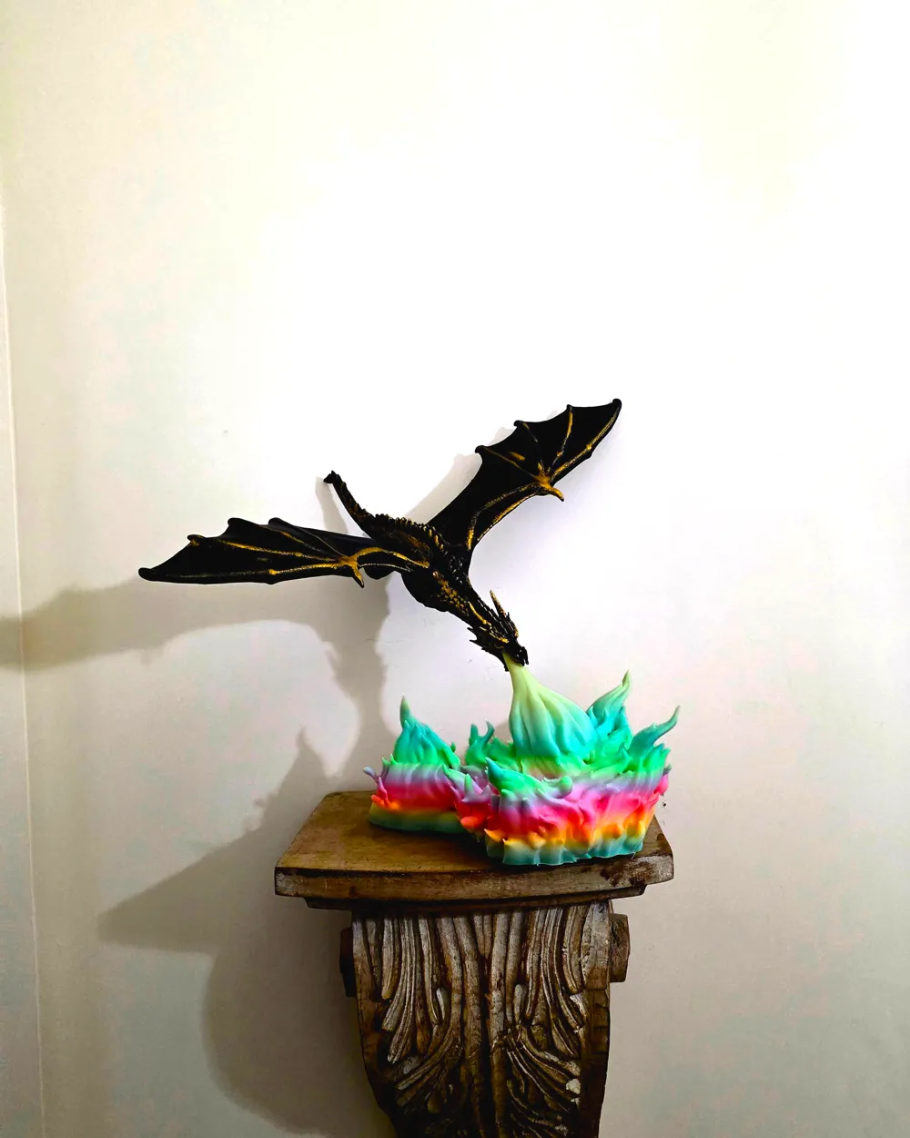 Dragon Breathing Fire Lamp - Free 3D Print Model - MakerWorld