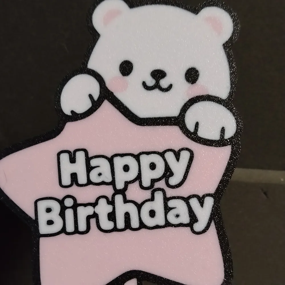 cake topper Happy Birthday - Free 3D Print Model - MakerWorld