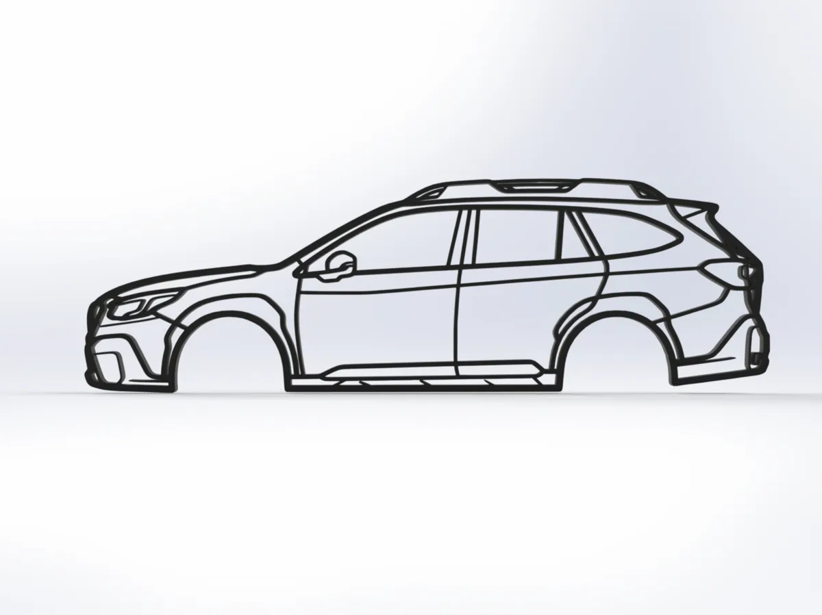 Subaru Outback 2D Wandkunst – Kostenloses 3D-Druckmodell – MakerWorld