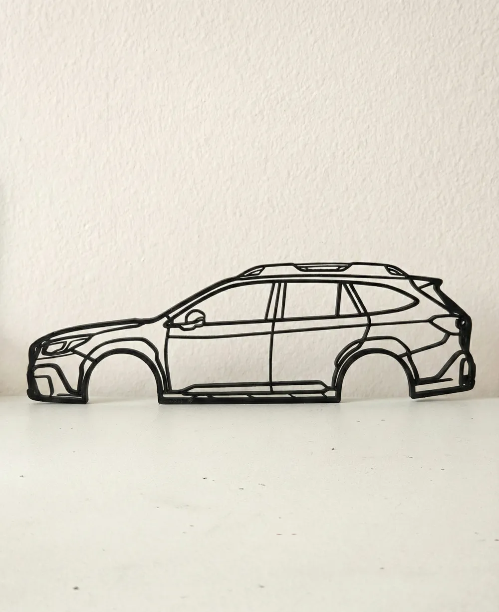 Subaru Outback 2D Wandkunst – Kostenloses 3D-Druckmodell – MakerWorld