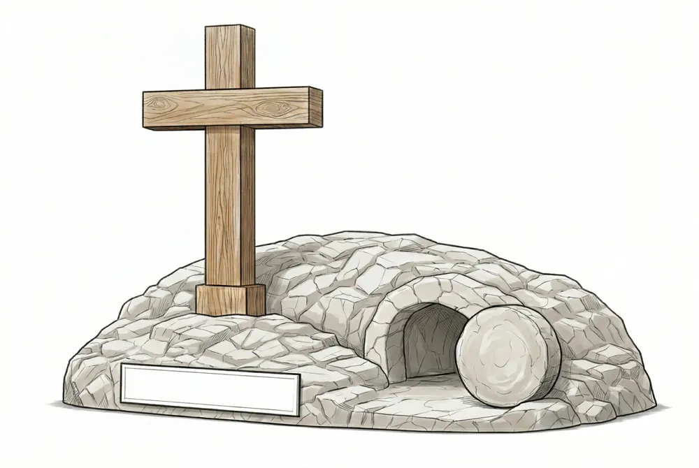 It is finished! He is Risen - Cross & Empty Tomb - Free 3D Print Model ...