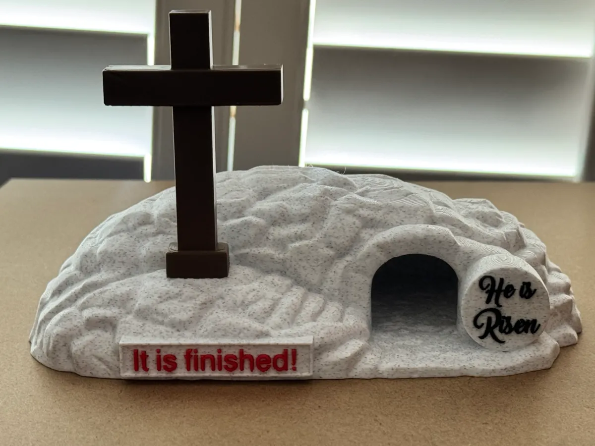 It is finished! He is Risen - Cross & Empty Tomb - Free 3D Print Model ...