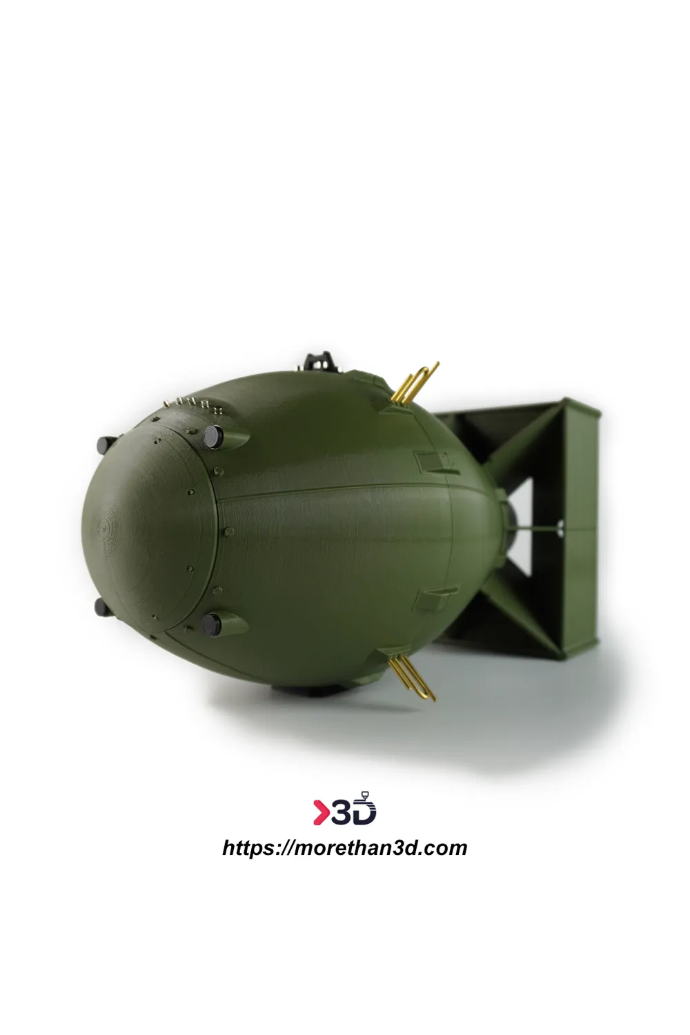 Atomic Bomb ("Fat Man") 1:10 Scale - Free 3D Print Model - MakerWorld