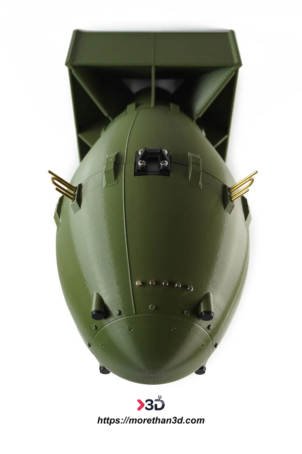 Atomic Bomb ("Fat Man") 1:10 Scale - Free 3D Print Model - MakerWorld