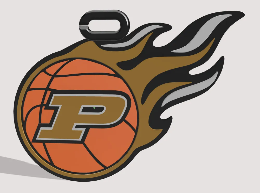 Purdue University Basketball Logo Chain by JenLee1013 - MakerWorld